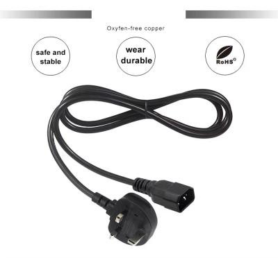 중국 잠금형 UK 플러그 to IEC C14 전원 코드 1.8M 10A 250V 판매용