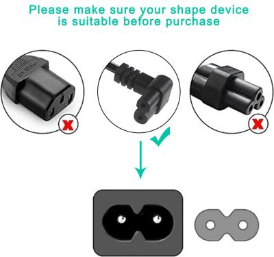 중국 AU C7 전력 전선 2 코어 1.8M 240V 전자 장치 판매용