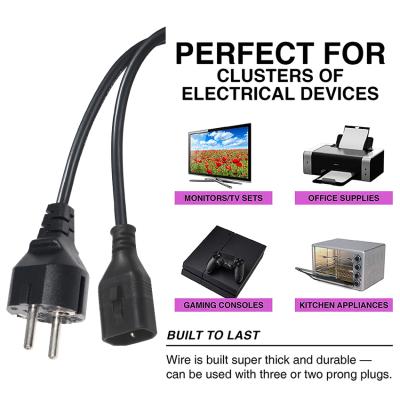 China VDE H05VV-F 3G1.0mm2 Schuko para C14 cabo de alimentação para servidores à venda