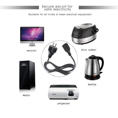 China VDE H05VV-F 3G1.0mm2 Schuko para C14 cabo de alimentação para servidores à venda