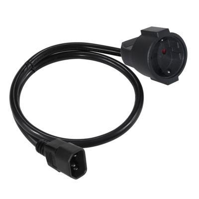 중국 VDE CE 승인된 IEC C14에서 Schuko 어댑터 케이블 H05VV-F 3G1.0mm2 판매용