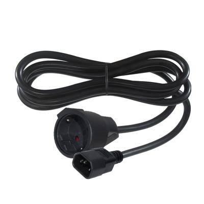 중국 VDE CE 승인된 IEC C14에서 Schuko 어댑터 케이블 H05VV-F 3G1.0mm2 판매용