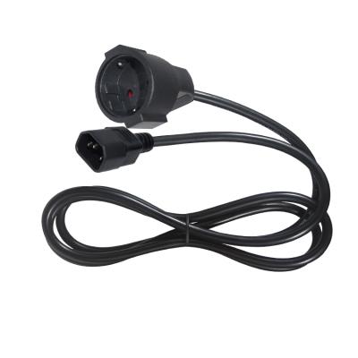 중국 VDE CE 승인된 IEC C14에서 Schuko 어댑터 케이블 H05VV-F 3G1.0mm2 판매용