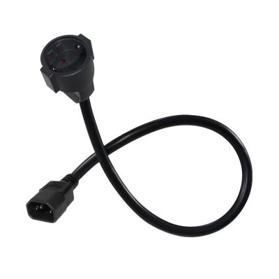 중국 VDE CE 승인된 IEC C14에서 Schuko 어댑터 케이블 H05VV-F 3G1.0mm2 판매용