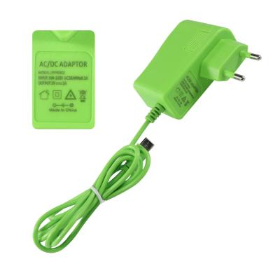 China 12V 2A EU Plug Green DC Power Adapter for LED Strips CCTV for sale