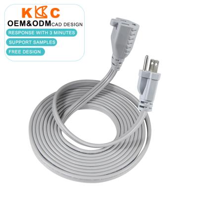 China NEMA 1-15P to NEMA 1-15R AC Power Adapter with Safety Cover Gray for Household Electrical Devices for sale