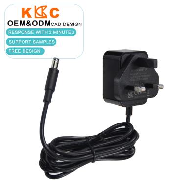 중국 12V DC 전원 어댑터 CCTV, LED 조명 시스템용 영국 3 핀 플러그 1A 2A 3A dc 5.5x2.1mm 벽 플러그 전원 공급 판매용