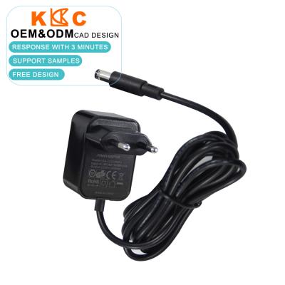 China 6V 1A DC Power Adapter with EU Plug  European Standard Wall Adapter Power Supply VDE Certified for Security Systems for sale