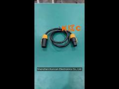 PowerCON-kabel 3FT 14AWG PowerCon True1 Man tot Vrouw Verlengkabel Buiten 20A Waterdicht Voor Bühnenlicht