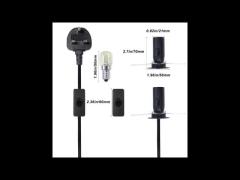 E14 Porteur câble d'alimentation de lampe à sel de l'Himalaya avec une longueur de câble de 1,2 M et 303 commutateurs d'allumage/arrêt