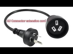 AU Plug to 2 x AUS Socket Splitter Extension Cord - Australian 3-Pin Mains Power Cable