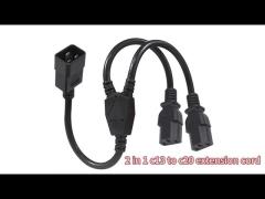 C20 a 2xC13 Cavo di alimentazione a Y 15A 250V Rame puro