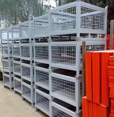China High Capacity Galvanized Foldiding Storage Wire Mesh Cages for sale