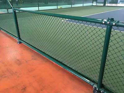 China PVC coated Metal Wire Mesh Fencing Football Stadium Baseball Field Chain Link Fence for sale