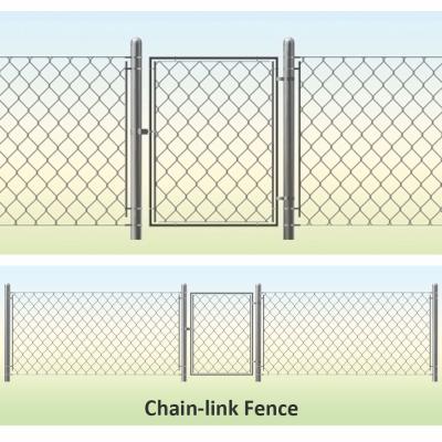 China 2M Waterproof Iron Metal Wire Mesh Fence Woven Chain Link Fence for sale