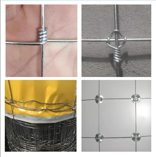 Fixed knot cattle fence close-up