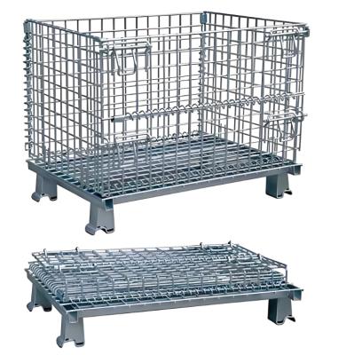 China High Capacity Galvanized Foldiding Storage Wire Mesh Cages for sale