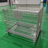China Heavy Duty Stackable Galvanized Foldiding Storage Wire Mesh Cages for sale