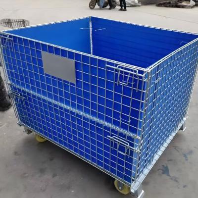 China Heavy Duty Durable Galvanized Steel Folding Storage Cages for sale