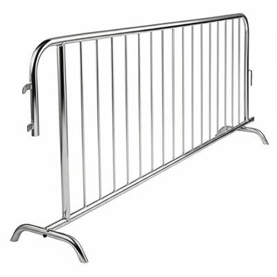 China High Security Hot-dipped Galvanized Metal Crowd Control Barrier with 5000N Vertical Load and 1.1*2.2m Panel Size for sale