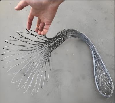 China Flexible Light Drop Anti Theft Safety Wire Mesh Stainless Steel Rope Net Bag for sale