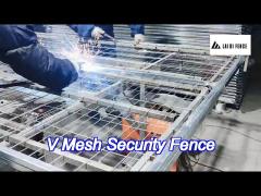 powder coated welded mesh fence curved 3d v mesh fence bend for garden