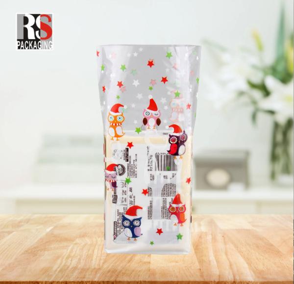 Quality Customization Stand Up Pouch Cross Block Bottom Bags Cellophane Clear Treat Poly Plastic Bag Square Bottom Bags for sale