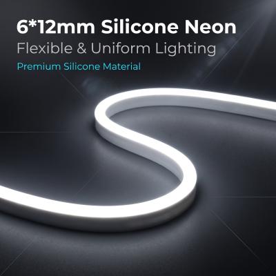 China 6x12mm White Waterproof IP65 Flexible LED Neon Strip Light with 120° Illumination for Indoor Outdoor Decoration for sale