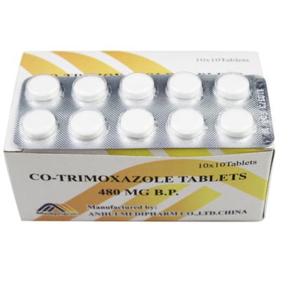 China Co-trimoxazola Tablets 480mg, 10x10's/box BP/USP/CP for sale