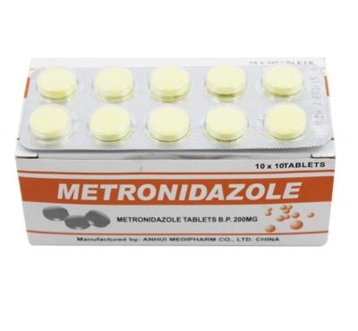 China Metronidazole Tablets 200MG 250mg Antibiotic BP / USP/CP Medicines, GMP for sale
