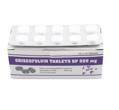 China Dermatosis Medicines  Griseofulvin Tablets 500MG BP / USP /CP Standard 10*10's / Box for sale