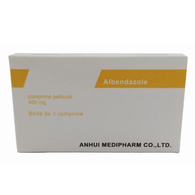 China Albendazole Tablet 400mg, 1's/Box, GMP Medicines, Bp/USP/Cp for sale