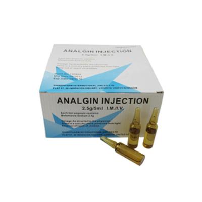 China Analgin Injection  250mg/5ml 100's/box, GMP medicine, BP/USP/CP Standard for sale