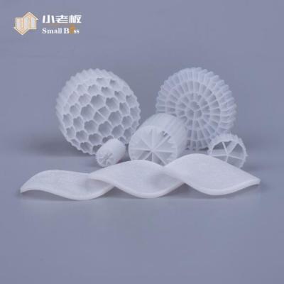 China Grote oppervlakte bewegende bed Biofilm reactor 85% Porositeit Biochip Mbbr Te koop