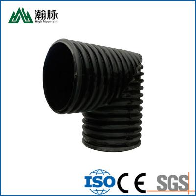 China Double Wall Bellows Drain Pipe Welded Elbow Inspection Well Joints Hdpe Pipe Fittings for sale