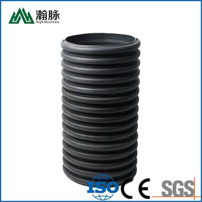 中国 110mm 160mmのHDPEの倍の壁は管を打ち抜いたロールスロイスの黒の管を波形を付けた 販売のため