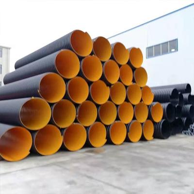 China Dn300 Winding HDPE Drainage Pipes Spiral HDPE Corrugated Perforated Pipe for sale