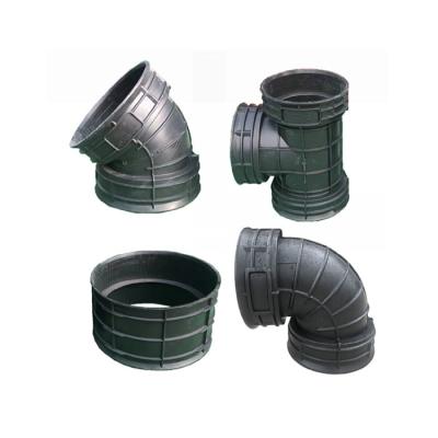 China Double Wall HDPE Pipe Fittings 90 Degree Elbow Corrugated Pipe Tee for sale