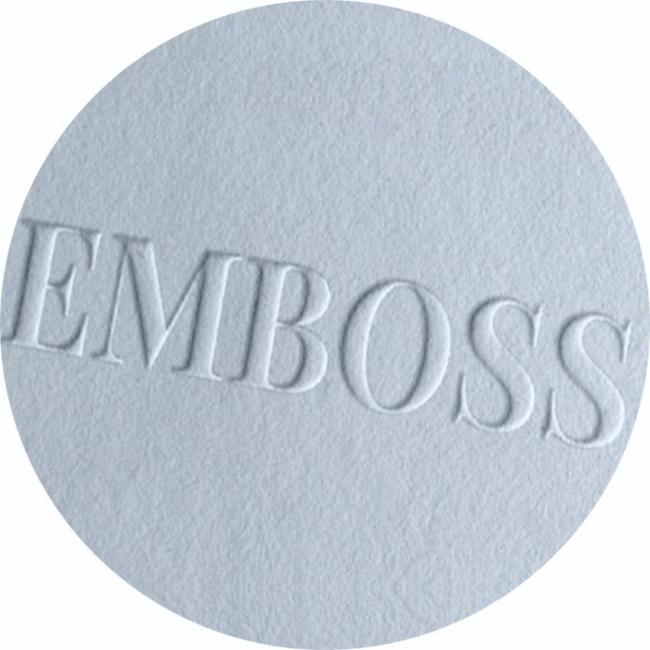 Embossing example on video invitation card
