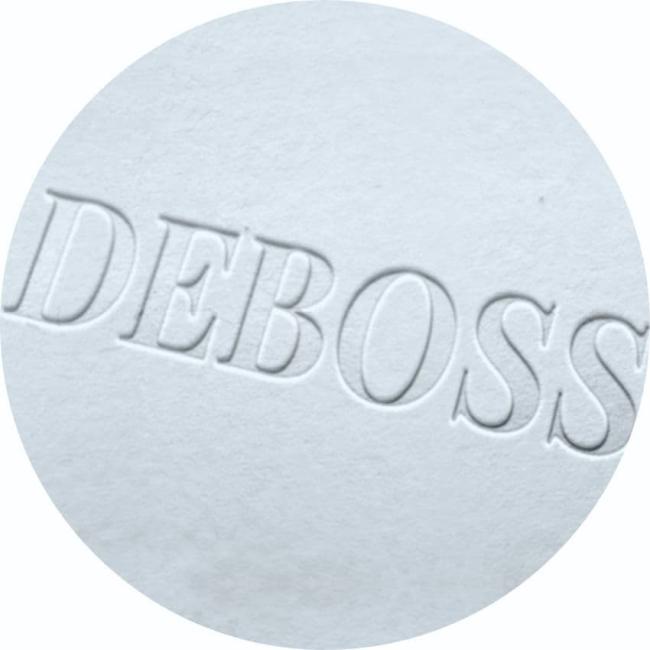 Debossing example on video invitation card