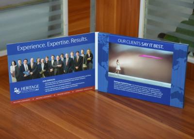 China Creative marketing stragety 7inch lcd screen video branding brochures for information technology and services for sale