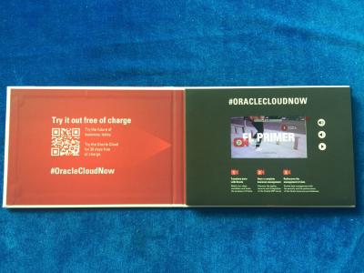 China Cardboard Digital Video Birthday Cards 4.3 Inch Hard Cover Customization for sale