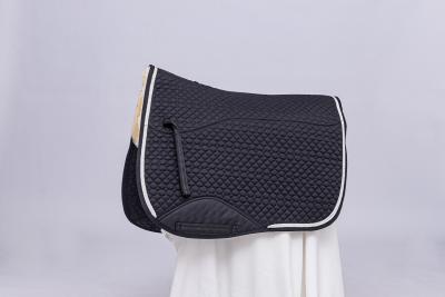 China Sheepskin DR Saddle Pad With Double Colour Piping Decoration Genuine Australia Sheepskin A Grade for sale