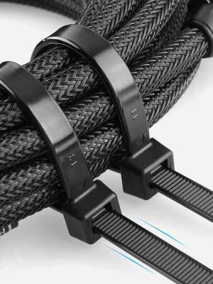 Cina Auto di plastica 104kpa di 4*150mm che chiude il nero a chiave bianco del cavo dei legami di nylon dello zip in vendita