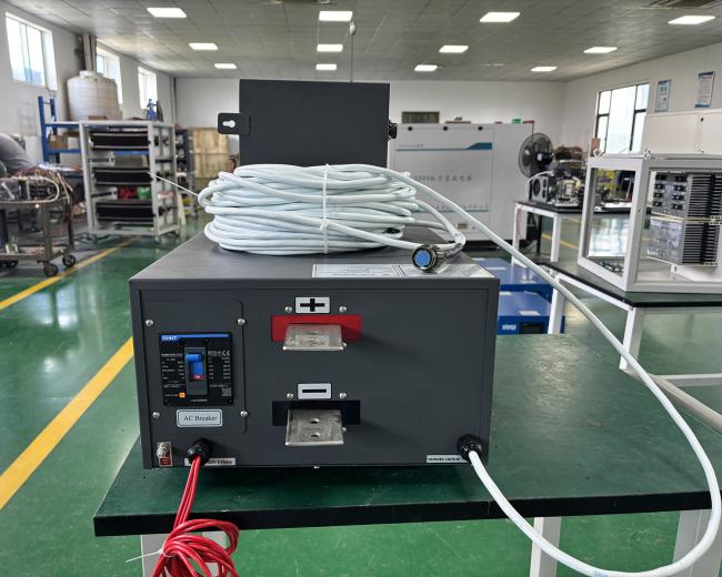 Close-up view of power supply control panel