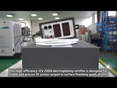 12v 200a Rectificador de Eletroplatação de Alta Eficiência, Estabilizador de Voltagem e Corrente