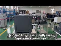 Retificador de Galvanoplastia 12V 3000A Entrada Trifásica 380V Fonte de Alimentação CC Ajustável de Alta Frequência