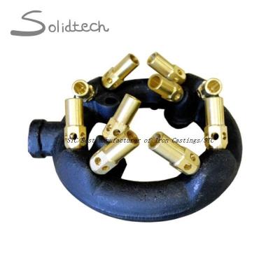China High BTU 10 Brass Tips Cast Iron Copper Nozzle Gas Jet Burner for sale