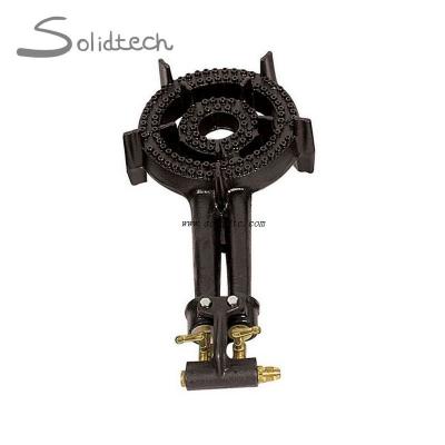 China Boiling Camping Large LPG Cooker Stove Cast Iron 2 Ring Gas Burner for sale