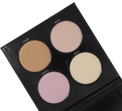 Cina Alto materiale del minerale di colore della tavolozza 4 dell'evidenziatore di trucco del fronte del pigmento in vendita